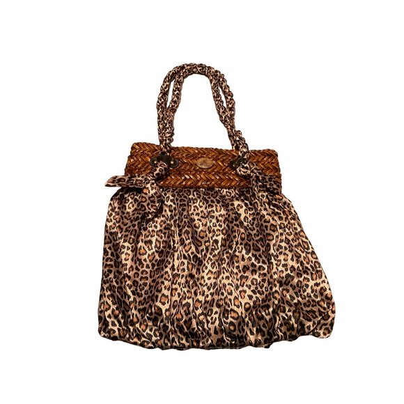 Cappelli Straworld | Bags | Cappelli Straworld Leopard Print Satin ...